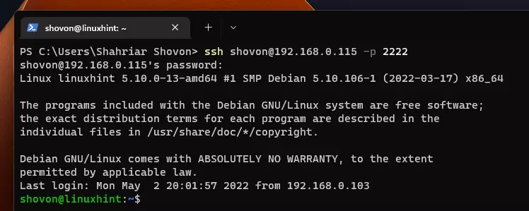 Engedélyezze az SSH-kiszolgálót a Debian 11 rendszeren 817_48