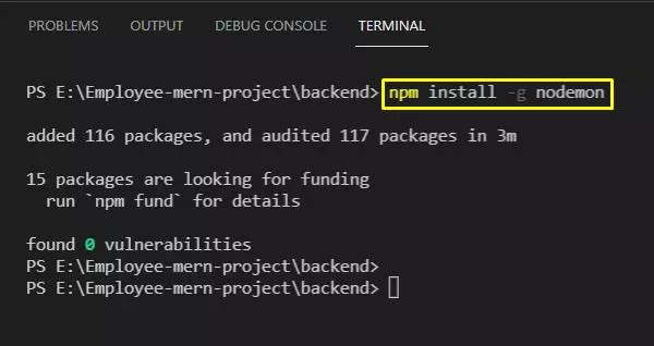 So richten Sie den Node-Server in der MERN-Stack-Entwicklung ein 8207_11