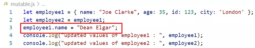 Nababago at Hindi Nababagong Data sa JavaScript 8211_3