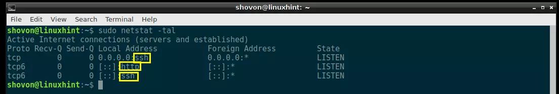 Sådan bruges Netstat Command i Linux til at kontrollere en specifik port 8227_15