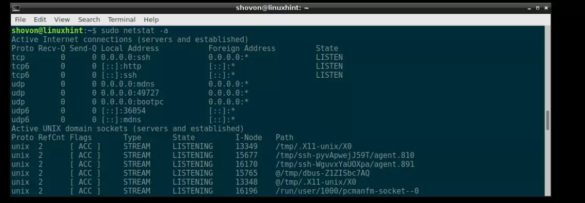 Kif tuża Netstat Command fil-Linux biex Tiċċekkja Port Speċifiku 8227_8
