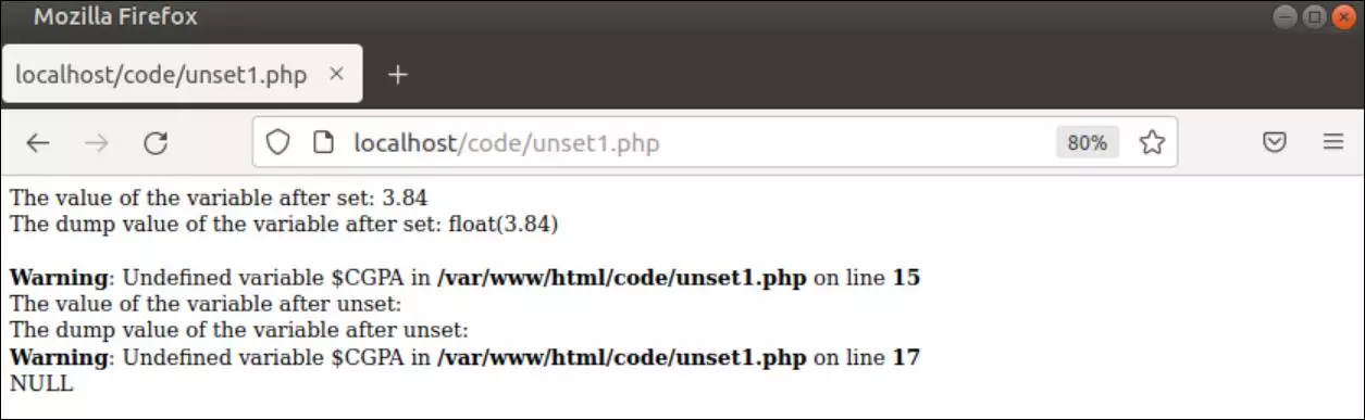 PHP unset () Basa 8229_1