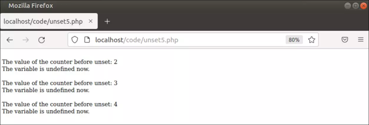 PHP unset () Iṣẹ 8229_5