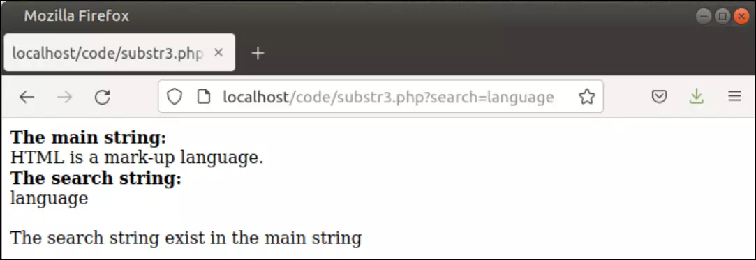Kontroleer PHP String Bevat die Substring 8236_6