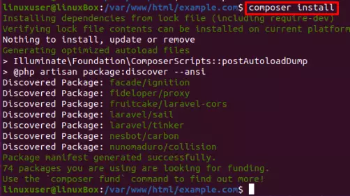 Kako instalirati Laravel PHP Framework sa Nginxom na Ubuntu 20.04 8238_30