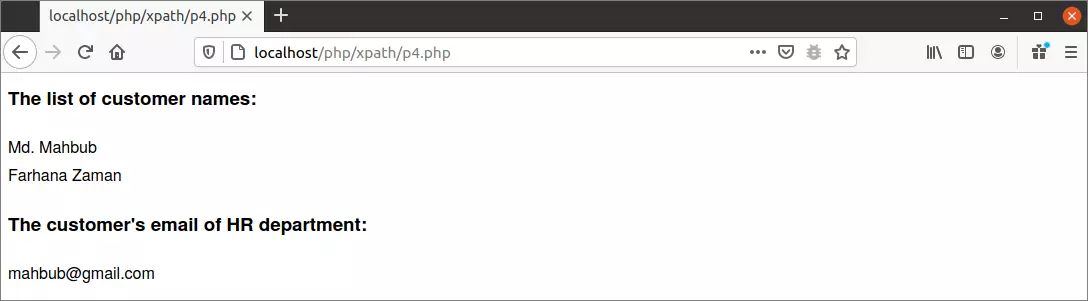 PHP में xpath() का प्रयोग 8245_4