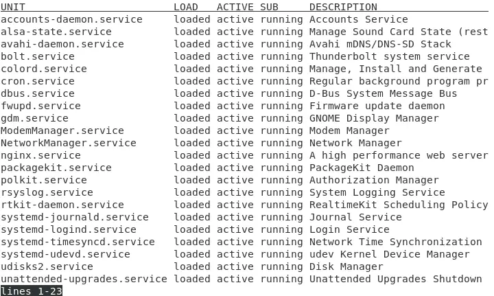 Debian Listează toate serviciile care rulează 8267_4