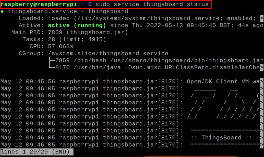 Raspberry Pi'de ThingsBoard Nasıl Kurulur ve Kurulur 8277_19