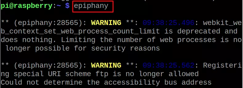Kiel mi funkciigas Epiphany Browser sur Raspberry Pi? 828_3