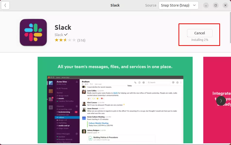 Giunsa ang Pag-install sa Slack sa Ubuntu 22.04 8292_10