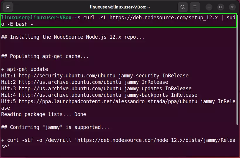 Kako instalirati Node.js i Npm na Ubuntu 22.04 8293_13