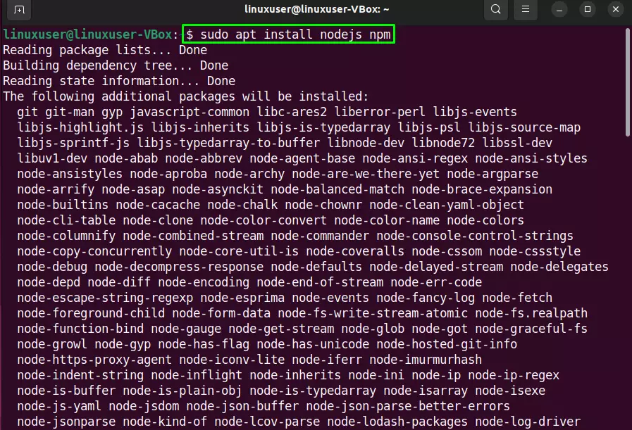 Ubuntu 22.04 da Node.js va Npm ni qanday o'rnatish mumkin 8293_2