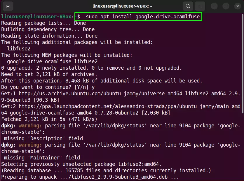 Како да инсталирате Google Drive на Ubuntu 22.04 8294_10