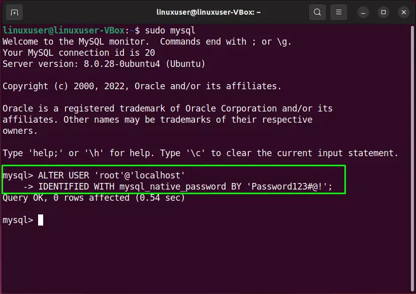 Instalirajte MySQL Workbench na Ubuntu 22.04 8296_9