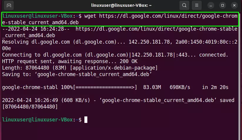 Cum se instalează Google Chrome pe Ubuntu 22.04 8297_3
