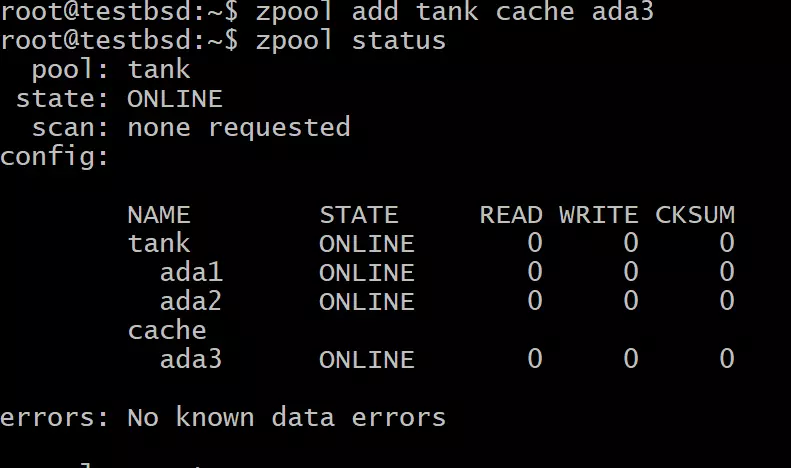 Configurarea ZFS Cache pentru I/S de mare viteză 8322_3