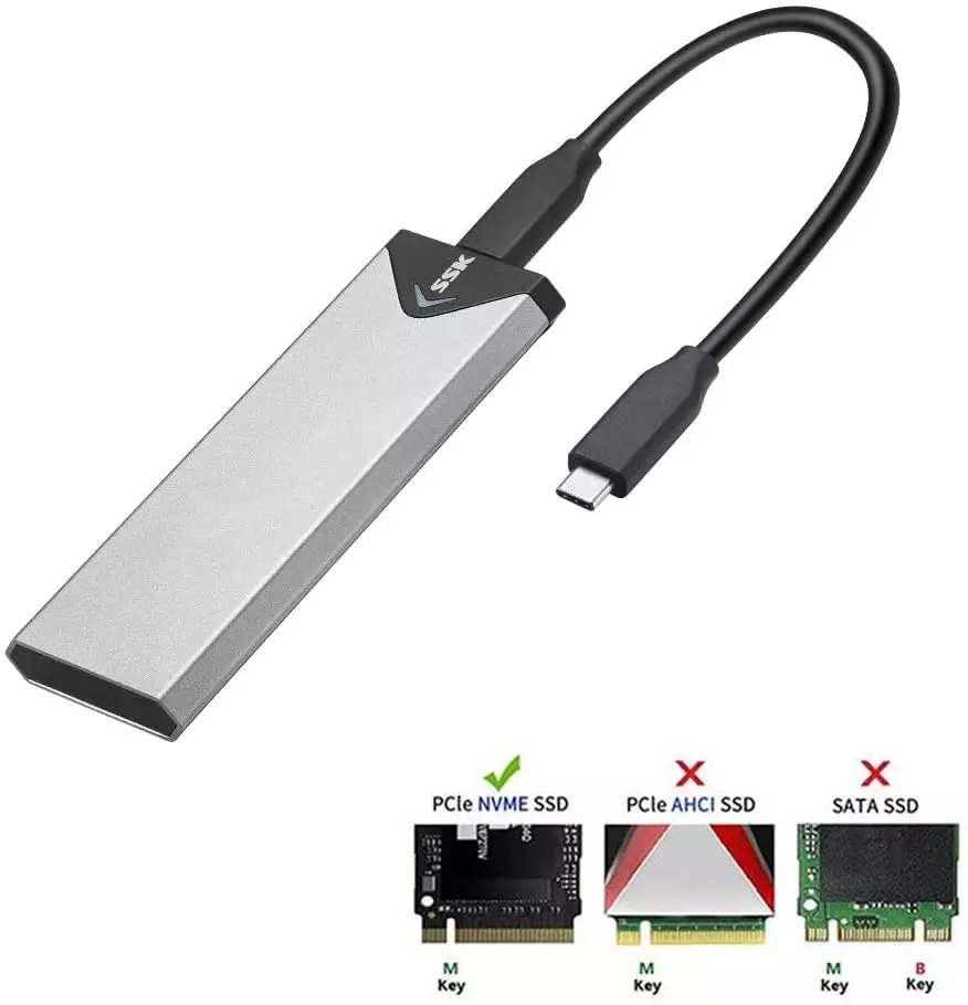 Bêste NVMe nei USB-adapter 8342_1