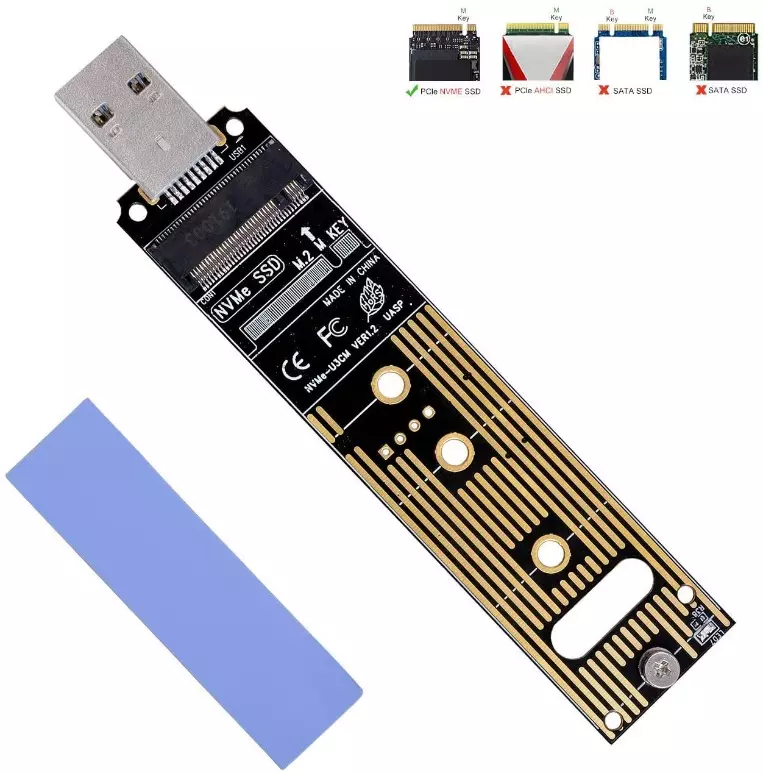 Mafi kyawun NVMe zuwa adaftar USB 8342_2