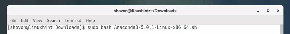 Įdiekite „Anaconda Python“ „CentOS 7“. 8344_13