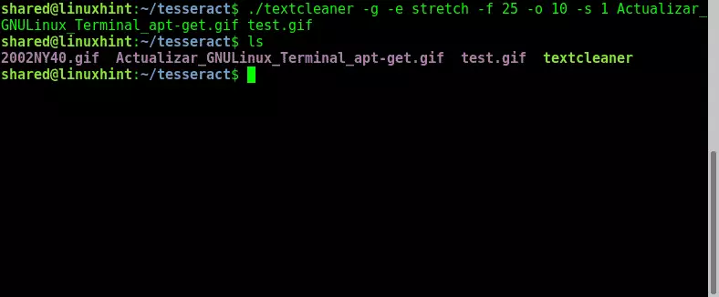 Nola exekutatu tesseract GIF fitxategian linux-en 8352_9