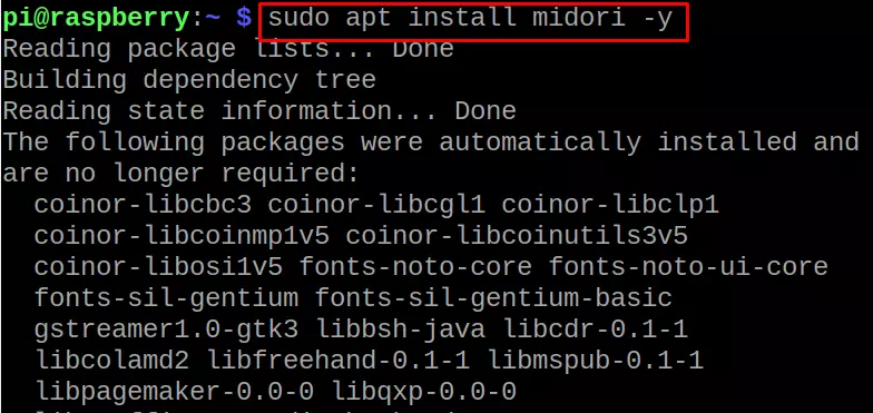 Conas Brabhsálaí Midori a shuiteáil ar Raspberry Pi 835_2