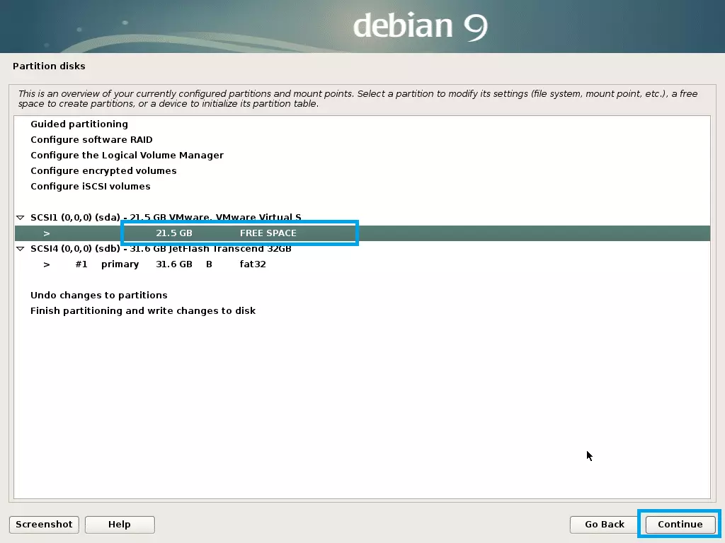 A Debian 9 Stretch telepítése USB-ről 8387_36