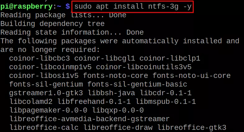 Raspberry Pi پر NTFS فائل سسٹم کو کیسے فعال کریں۔ 838_3