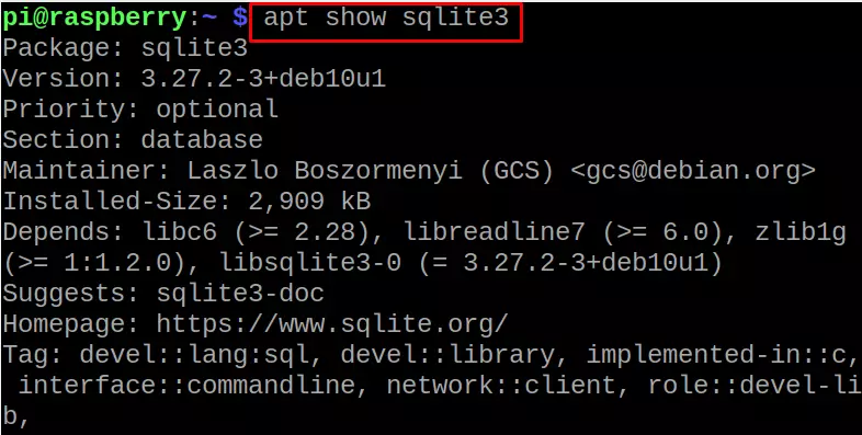 Raspberry Pi-da SQLite bilan ishlashni boshlash 839_1