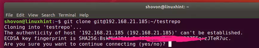 Ubuntu-da SSH bilan Git Serverni sozlang 8401_27