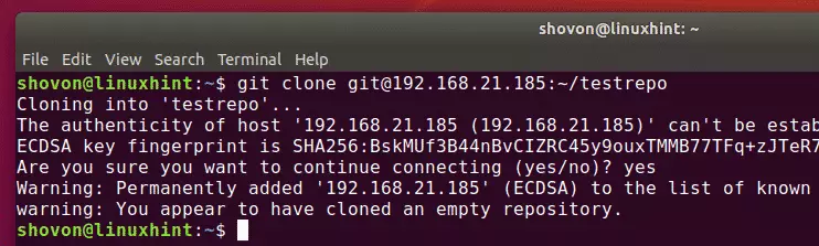 Ubuntu-da SSH bilan Git Serverni sozlang 8401_28