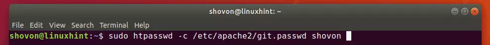 กำหนดค่าเซิร์ฟเวอร์ Git ด้วย HTTP บน Ubuntu 8402_28