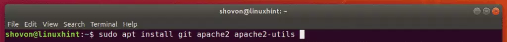 กำหนดค่าเซิร์ฟเวอร์ Git ด้วย HTTP บน Ubuntu 8402_3