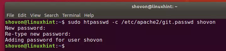 Konfigurera Git Server med HTTP på Ubuntu 8402_31