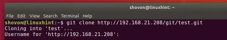 กำหนดค่าเซิร์ฟเวอร์ Git ด้วย HTTP บน Ubuntu 8402_33