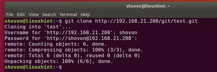 Konfigurera Git Server med HTTP på Ubuntu 8402_34