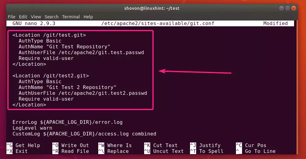 Конфигурирайте Git Server с HTTP на Ubuntu 8402_37