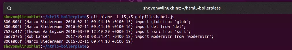 Git blame қалай пайдалануға болады 8407_15