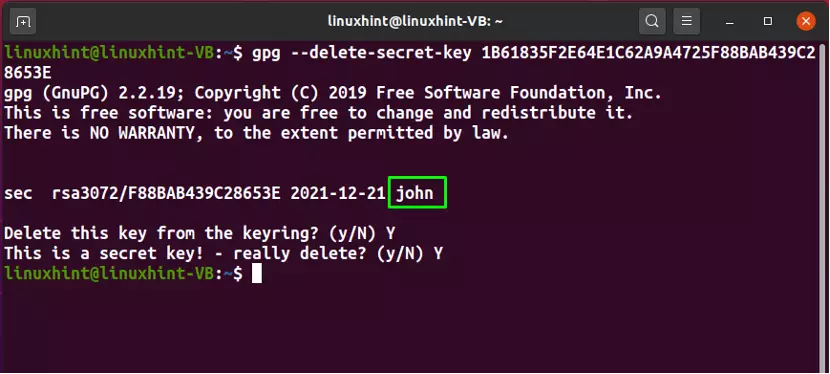Linux တွင် GPG ကီးများကို ဖျက်နည်း 8417_11