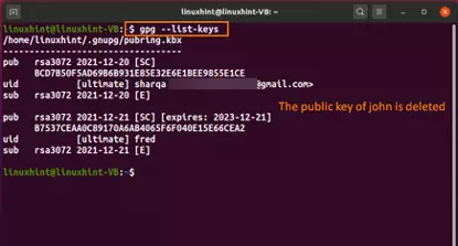 كيفية حذف مفاتيح GPG في Linux 8417_13