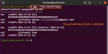 Як выдаліць ключы GPG у Linux 8417_14