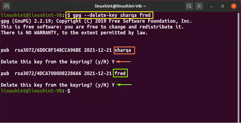 Linuxda GPG kalitlarini qanday o'chirish mumkin 8417_22