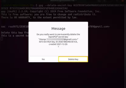 كيفية حذف مفاتيح GPG في Linux 8417_24