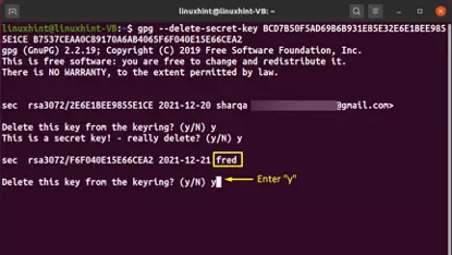 Linux တွင် GPG ကီးများကို ဖျက်နည်း 8417_25