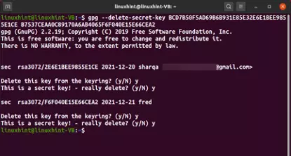כיצד למחוק מפתחות GPG בלינוקס 8417_27