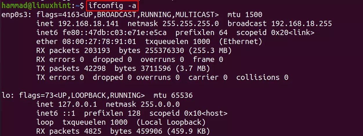 Linux ನಲ್ಲಿ IP ವಿಳಾಸವನ್ನು ಕಂಡುಹಿಡಿಯುವುದು ಹೇಗೆ 8419_10