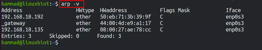 Zer da arp komandoa Linux-en 8428_5