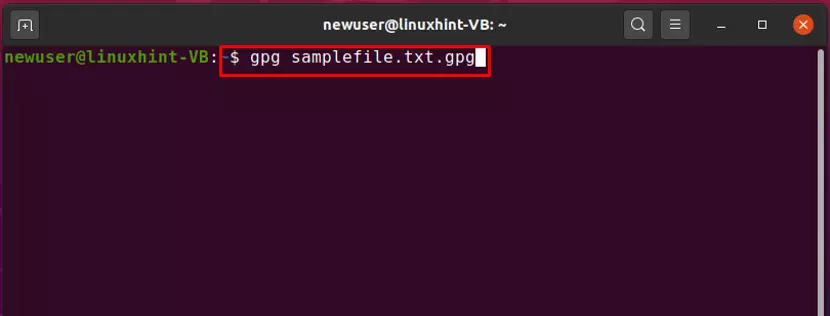GPG प्रयोग गरेर पासवर्डको साथ फाइल कसरी इन्क्रिप्ट गर्ने 8429_9