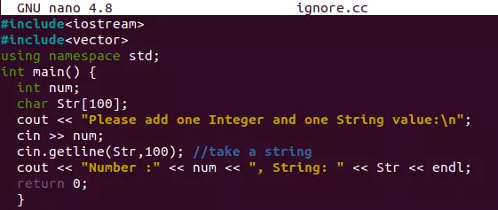 C++ හි Cin.ignore(). 8506_2