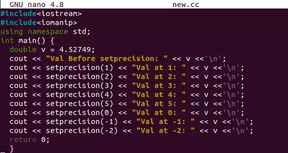 C++ හි Setprecision භාවිතා කරන්නේ කෙසේද 8508_2