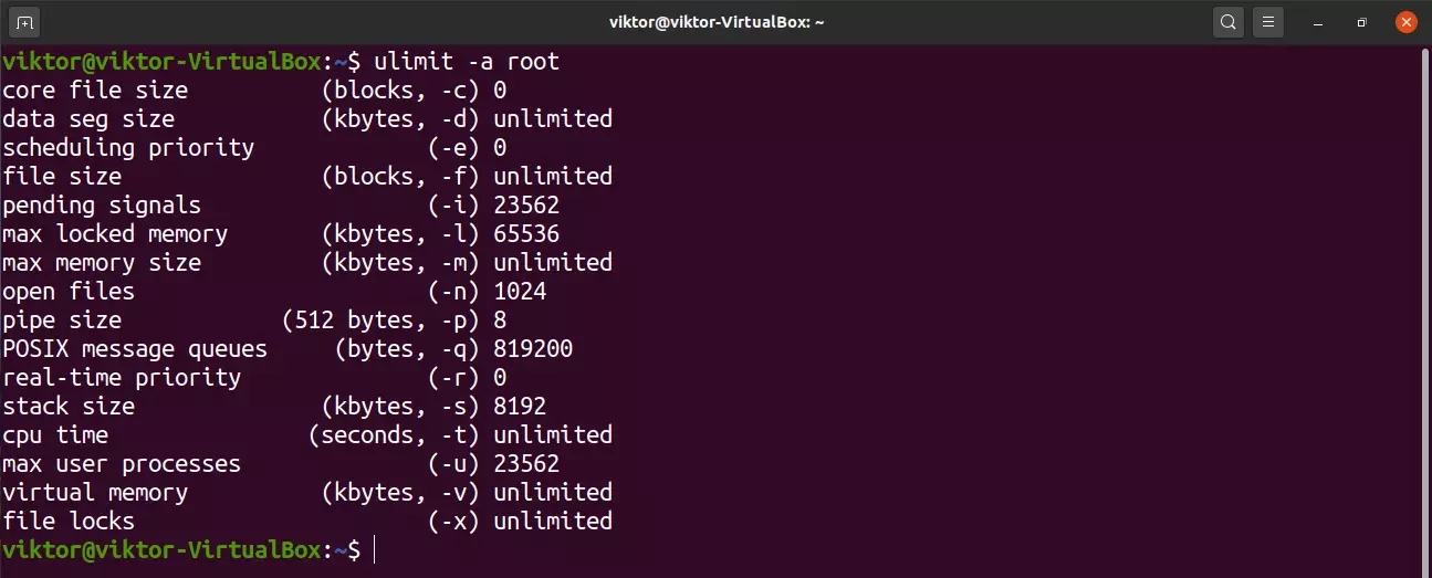 Як назаўсёды ўсталяваць значэнне ulimit 8583_3